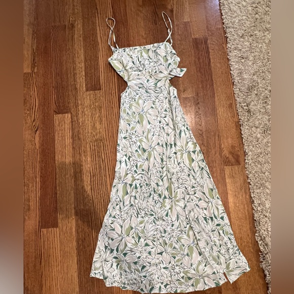 Dresses | Nwt Light Pink And Green Floral Midi Dress Size Au12 Us L | Poshmark